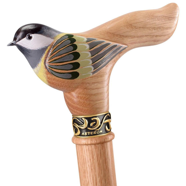 Custom Wooden Ladies Bird Walking Cane - Handcrafted Artistic Design