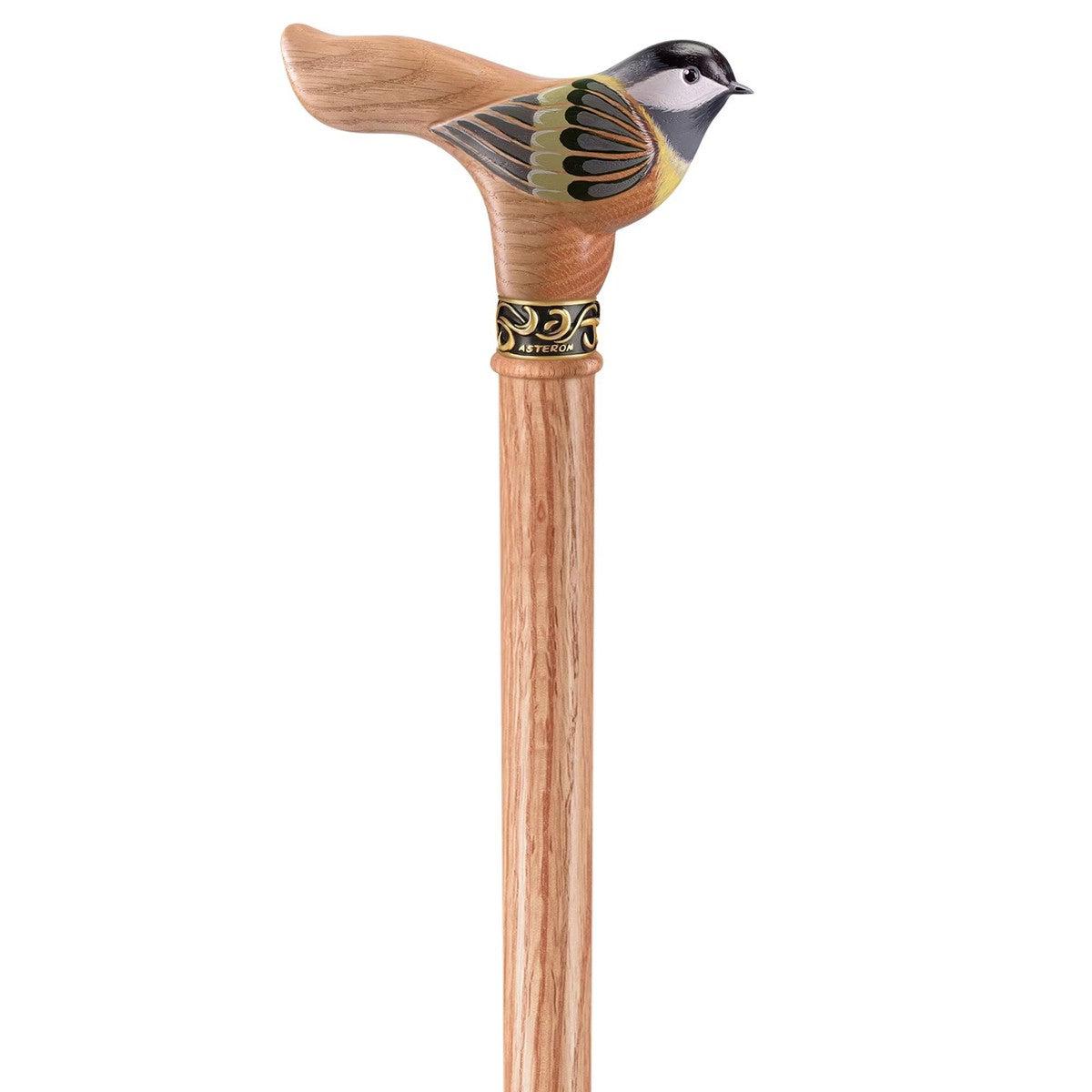 Custom Wooden Ladies Bird Walking Cane - Handcrafted Artistic Design
