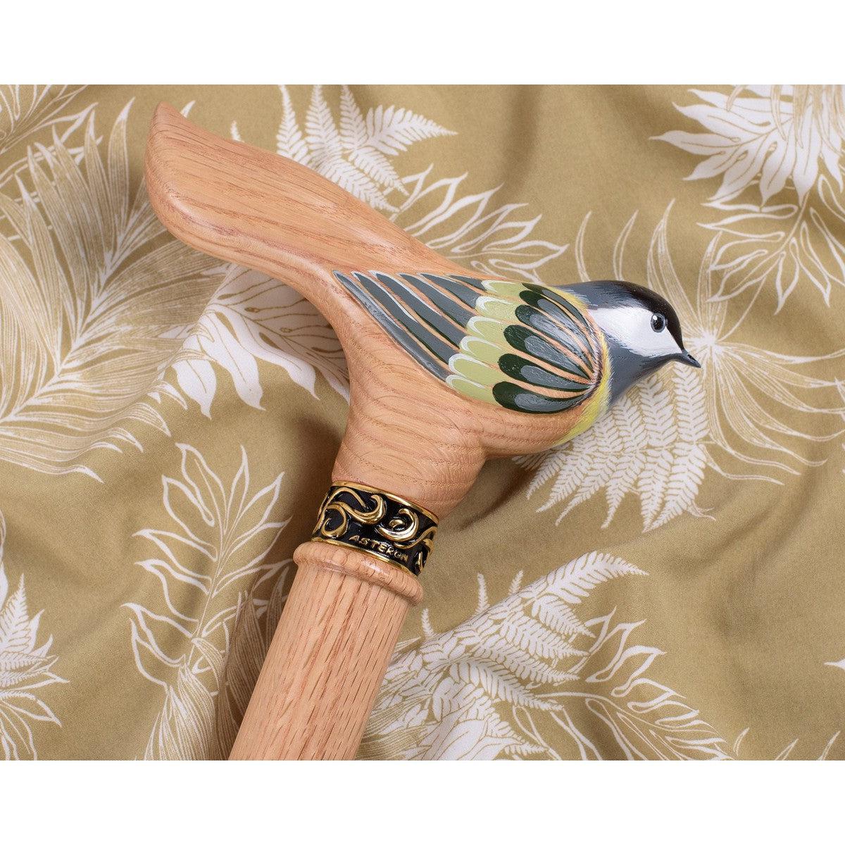 Custom Wooden Ladies Bird Walking Cane - Handcrafted Artistic Design