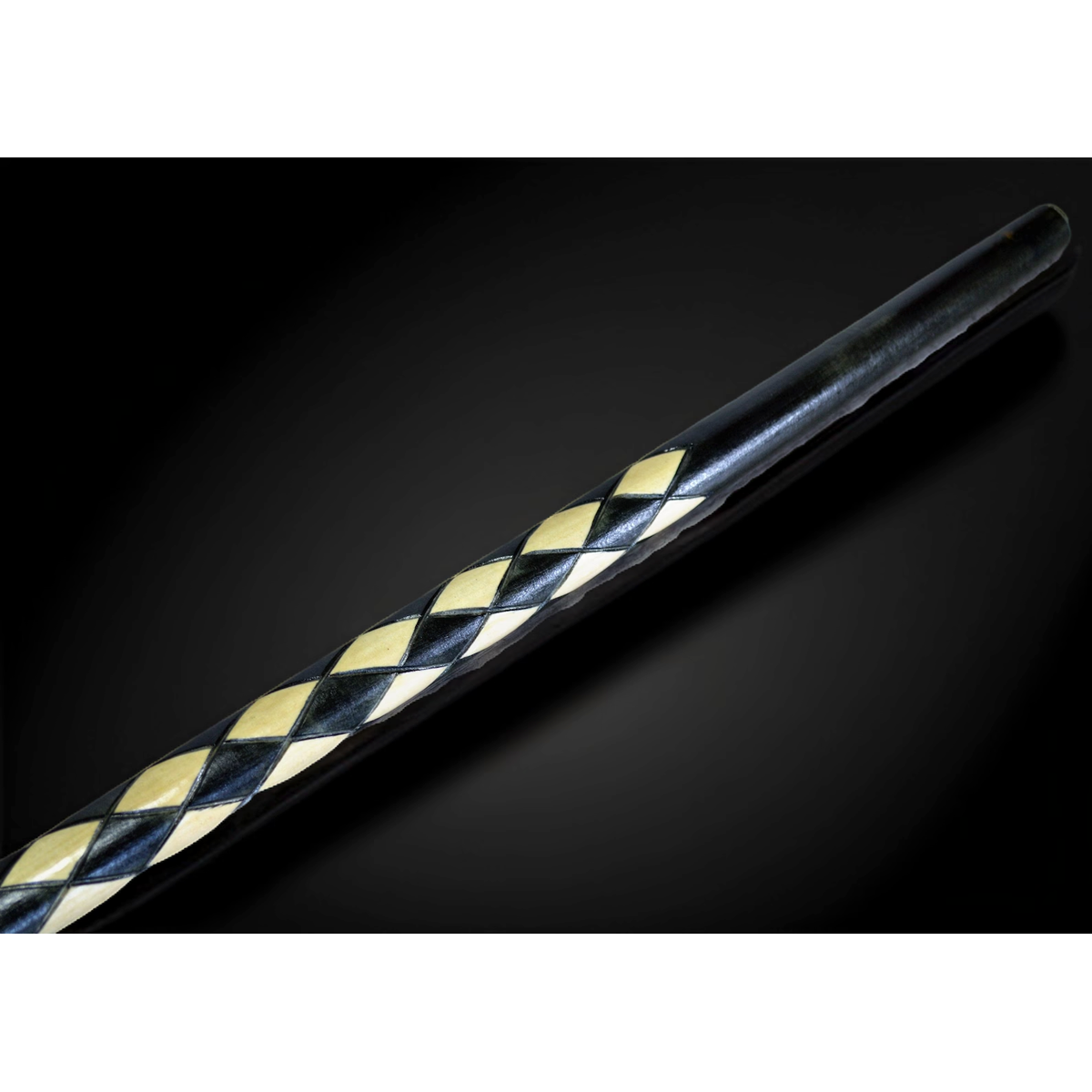 Hand Carved Black Bull Cane - Tailored Lengths and Features